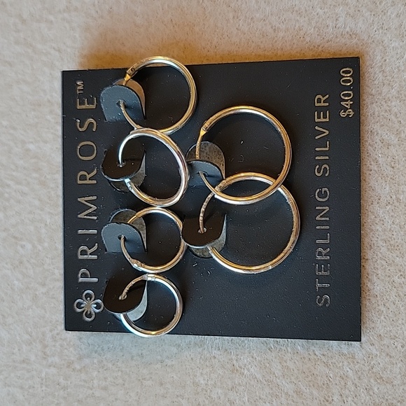 PRIMROSE | Jewelry | Primrose Sterling Silver Hoop Earrings | Poshmark
